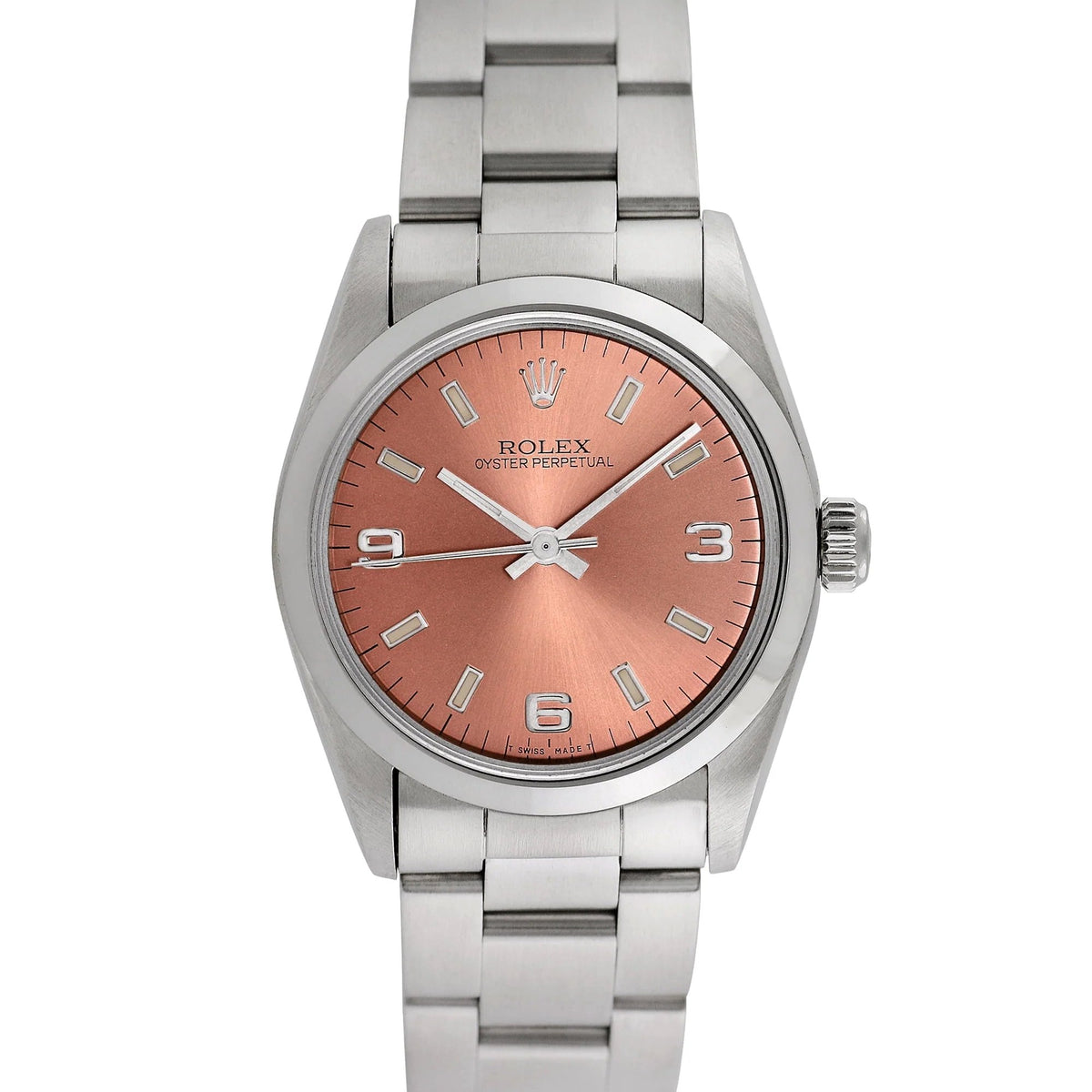 2003 Ladies Rolex 25mm Oyster Perpetual Stainless Steel Watch with Cop ...
