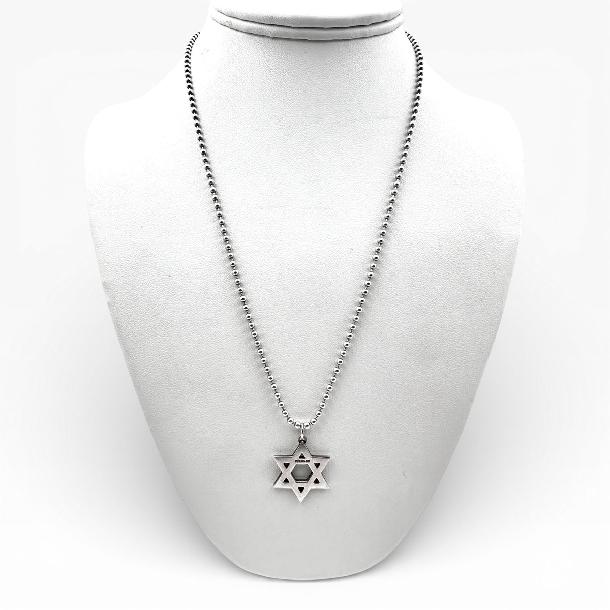 Tiffany & Co. Star of David Sterling Silver with 19" Necklace. (Pre-Ow ...