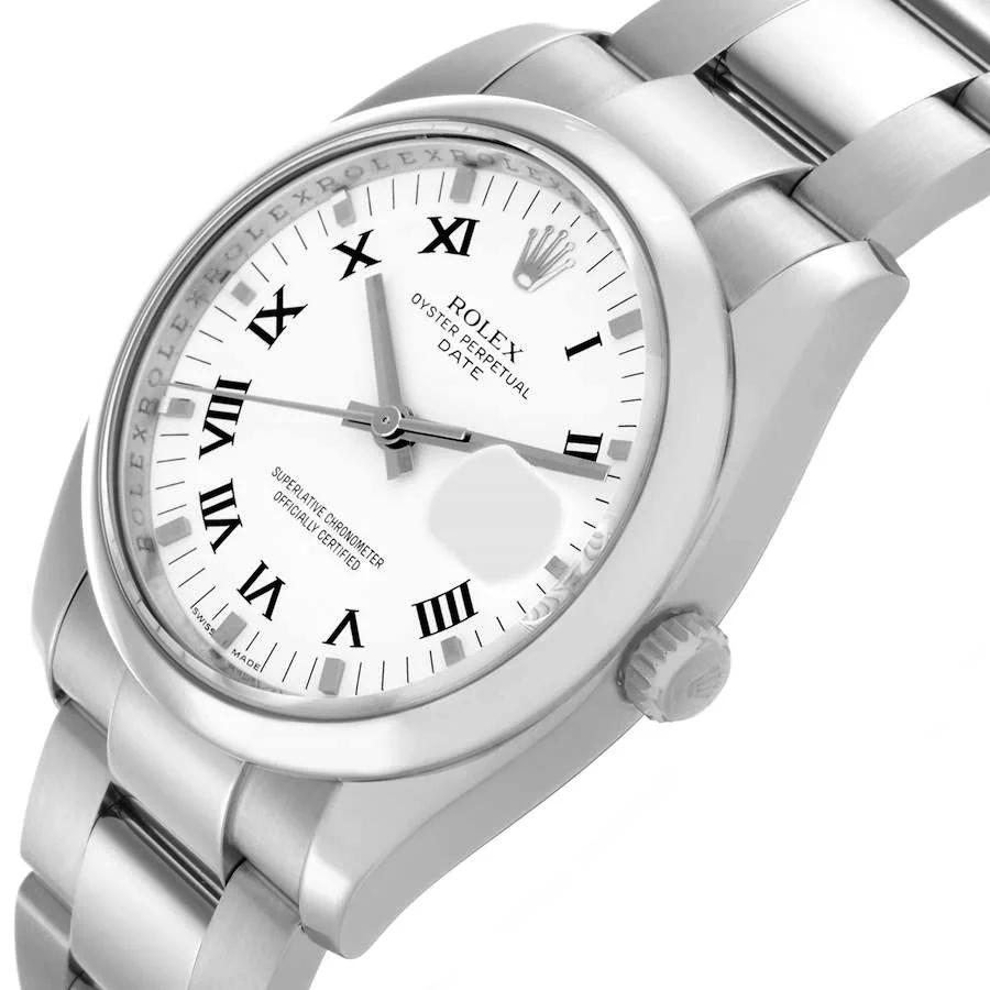 *2017 Men's Rolex 34mm Date Stainless Steel Watch with Roman Numeral W ...