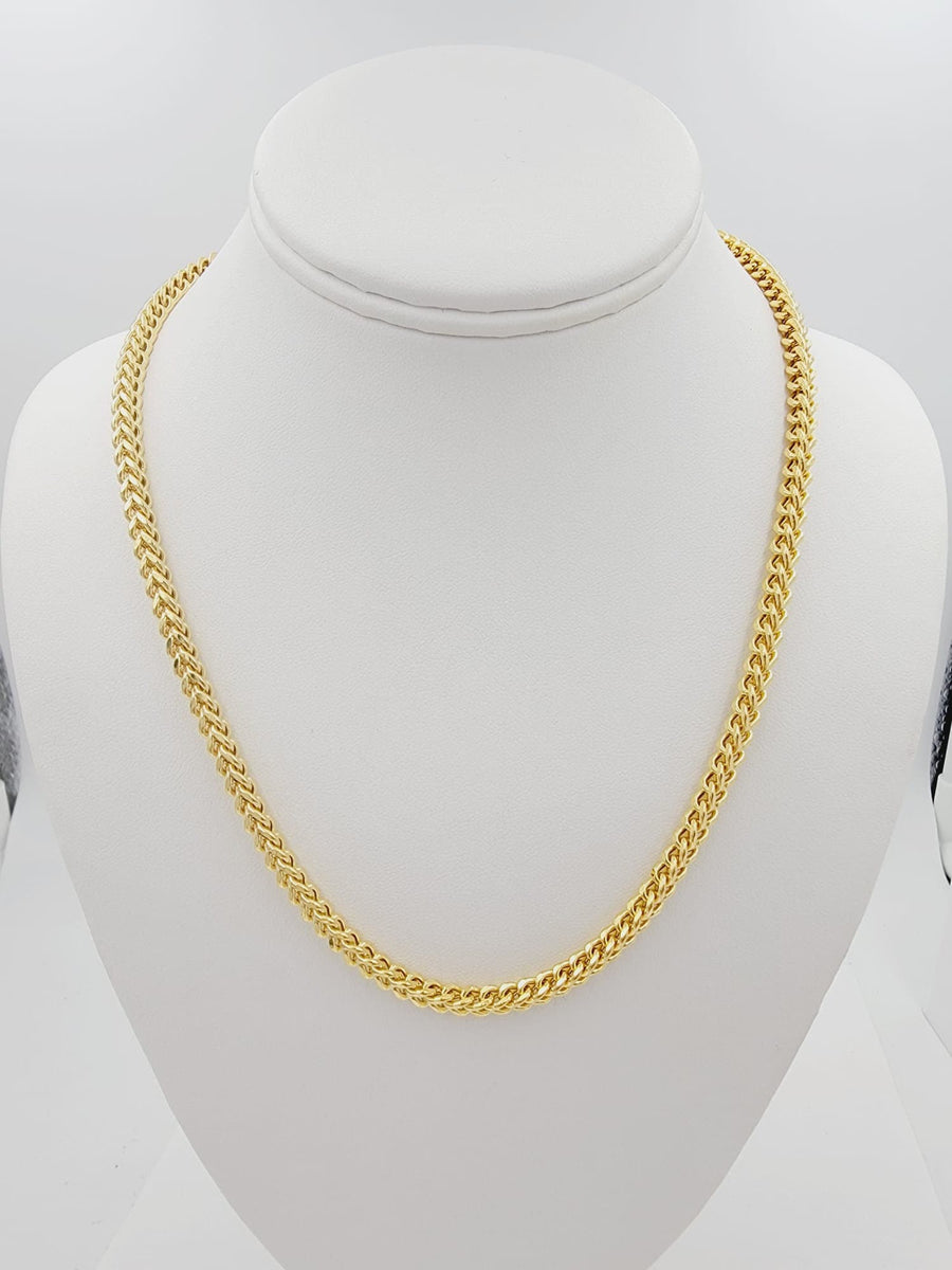 14k Yellow Gold Franco Chain – Monaco Jewelers